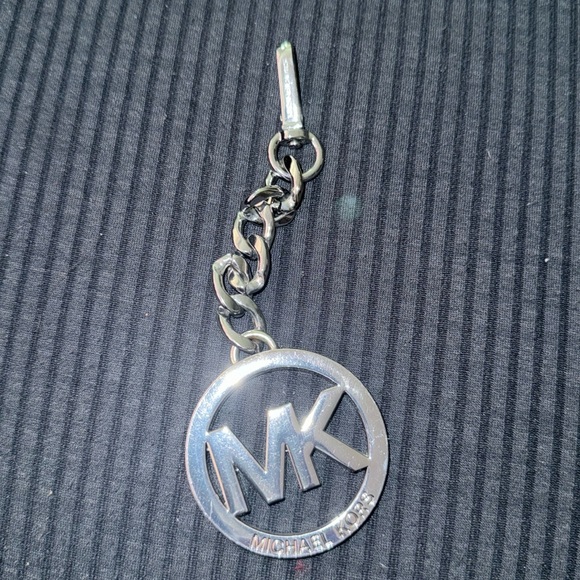 Michael Kors | Accessories | Michael Kors Mk Logo Purse Charm In Silver ...